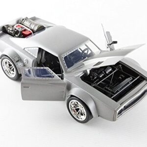 JADA Toys Fast & Furious 1:24 Dom's Ice Charger Die-cast Car, Toys for Kids and Adults, Silver (98291)