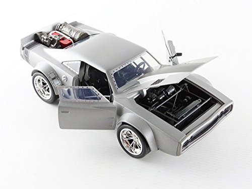 JADA Toys Fast & Furious 1:24 Dom's Ice Charger Die-cast Car, Toys for Kids and Adults, Silver (98291)