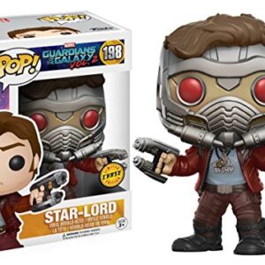 Funko Pop Marvel: Guardians of the Galaxy Vol. 2 - Star Lord Chase Variant Limited Edition Vinyl Figure (Bundled with Pop Box Protector Case)