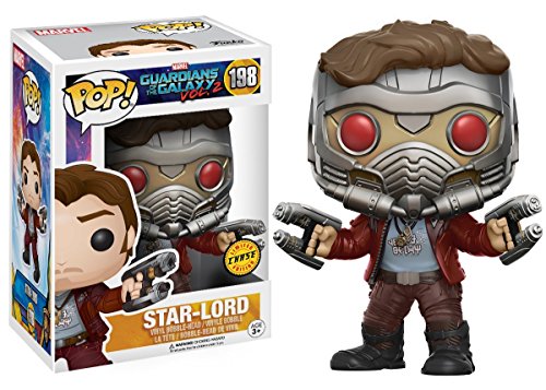 Funko Pop Marvel: Guardians of the Galaxy Vol. 2 - Star Lord Chase Variant Limited Edition Vinyl Figure (Bundled with Pop Box Protector Case)