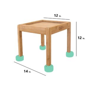 Little Balance Box, Best Push Pull Walker Toy, 2-in-1 No Wheels Spring Feet, Wooden Walker, Girl Boy Toddler Child Activity Table, Green