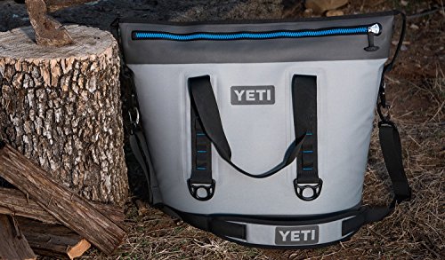 YETI Hopper Two 40 Portable Cooler, Fog Gray/Tahoe Blue