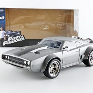 JADA Toys Fast & Furious 1:24 Dom's Ice Charger Die-cast Car, Toys for Kids and Adults, Silver (98291)