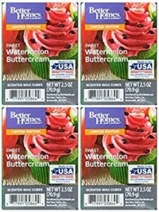 better homes and gardens sweet watermelon buttercream scented wax cubes - 4-pack