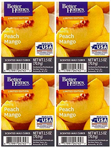 Better Homes and Gardens White Peach Mango Scented Wax Cubes - 4-Pack