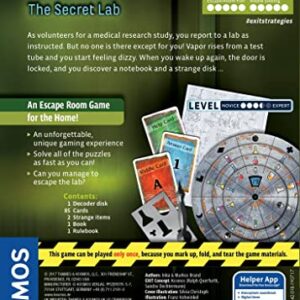 Exit: The Secret Lab | Exit: The Game - A Kosmos Game | Kennerspiel Des Jahres Winner | Family-Friendly, Card-Based at-Home Escape Room Experience for 1 to 4 Players, Ages 12+