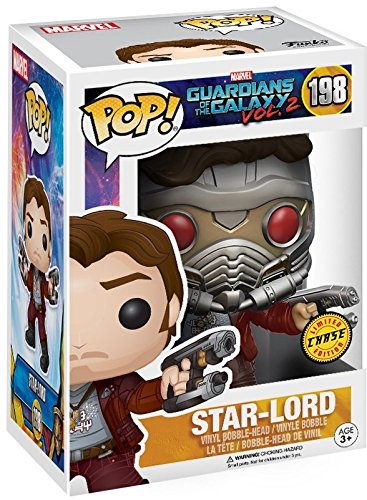 Funko Pop Marvel: Guardians of the Galaxy Vol. 2 - Star Lord Chase Variant Limited Edition Vinyl Figure (Bundled with Pop Box Protector Case)