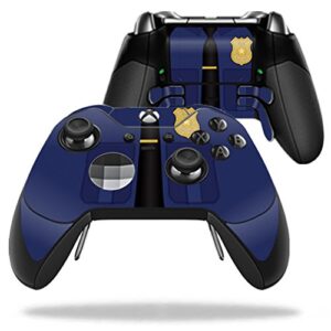 mightyskins skin compatible with microsoft xbox one elite controller - policeman | protective, durable, and unique vinyl decal wrap cover | easy to apply, remove, and change styles | made in the usa