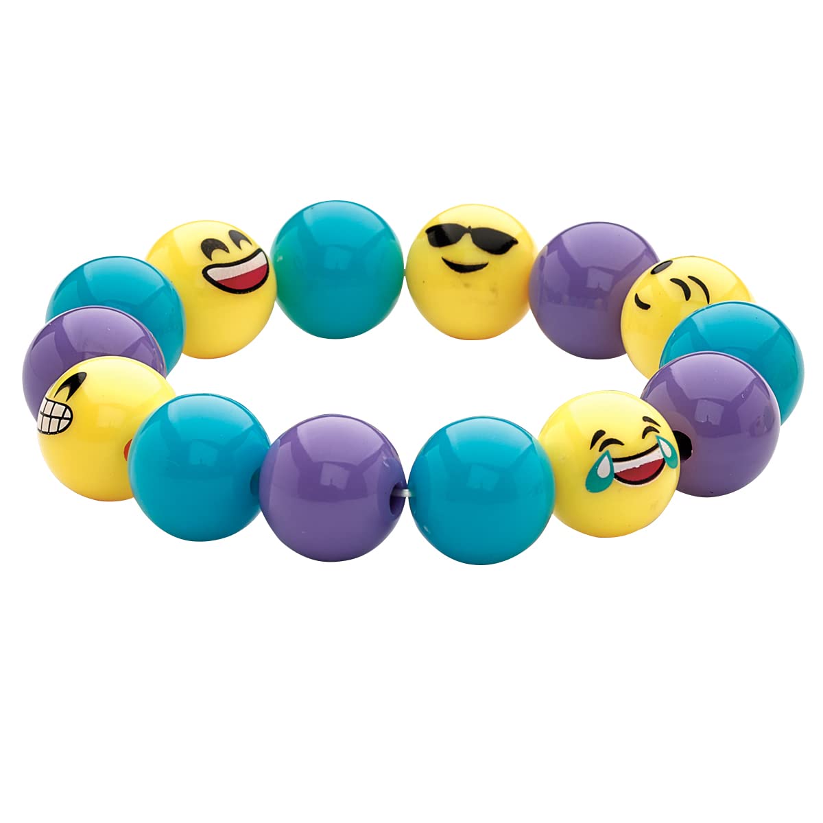 Creativity for Kids Emoji Bracelets, Makes 5 Bead Bracelets - Arts and Crafts Jewelry Making for Kids