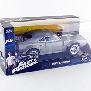 JADA Toys Fast & Furious 1:24 Dom's Ice Charger Die-cast Car, Toys for Kids and Adults, Silver (98291)