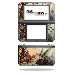 mightyskins skin compatible with nintendo 3ds xl (2015) - tale of a dragon | protective, durable, and unique vinyl decal wrap cover | easy to apply, remove, and change styles | made in the usa