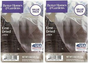 better homes and gardens line dried linen wax cubes - 2-pack