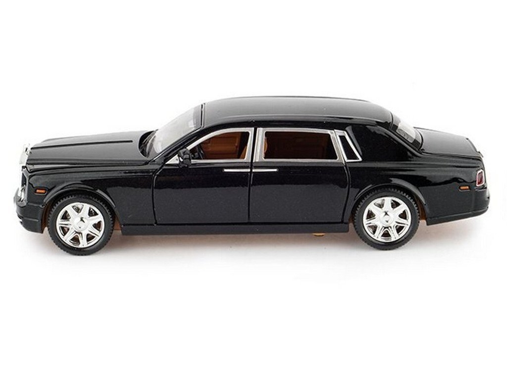 Greshare Model car, 1:24 Rolls-Royce Phantom Diecast Sound & Light & Pull Back Model Toy Car Black New in Box