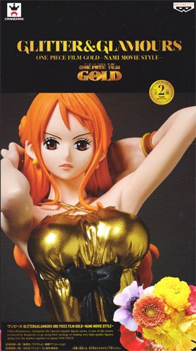 Banpresto One Piece Film Gold Glitter & Glamours Nami Movie Style Action Figure (Gold Dress Version)