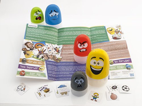 Miniland Emoticapsules. Multicolor and Funny Toy which Represent The Basic Emotions and Invite Children from 2 to 6 Years to Recognize Daily Feelings. SEL Learning