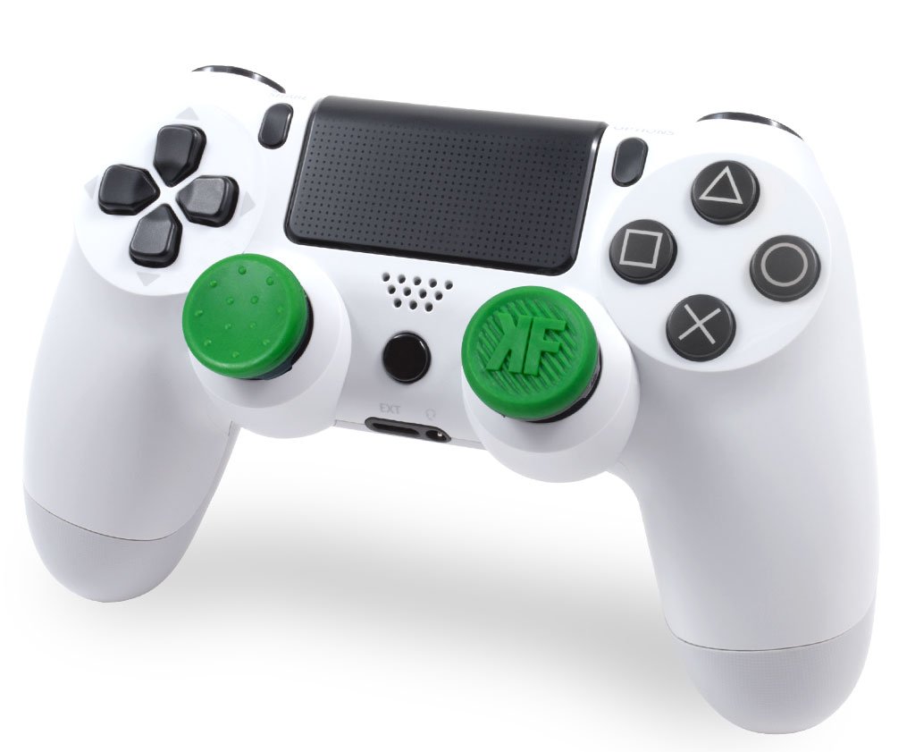 KontrolFreek GamerPack Alpha for PlayStation 4 (PS4) Controller | Performance Thumbsticks | 2 Low-Rise Concave, 2 Low-Rise | Green