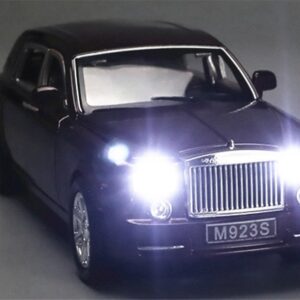 Greshare Model car, 1:24 Rolls-Royce Phantom Diecast Sound & Light & Pull Back Model Toy Car Black New in Box