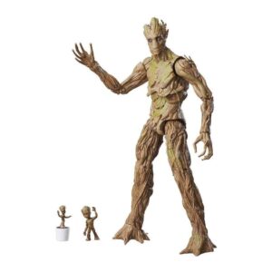 guardians of the galaxy marvel legends groot evolution action figures set - exclusive