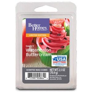 better homes and gardens sweet watermelon buttercream wax cubes - 2017 limited edition