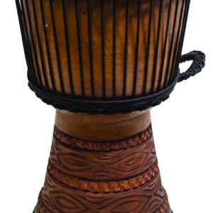 New Djembe Master Mali Style carv, 24" tall, 12" head