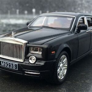 Greshare Model car, 1:24 Rolls-Royce Phantom Diecast Sound & Light & Pull Back Model Toy Car Black New in Box