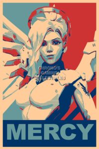 yifantacy cgc huge poster glossy finish - overwatch mercy ps4 xbox one pc - ext665 (16" x 24" (41cm x 61cm))