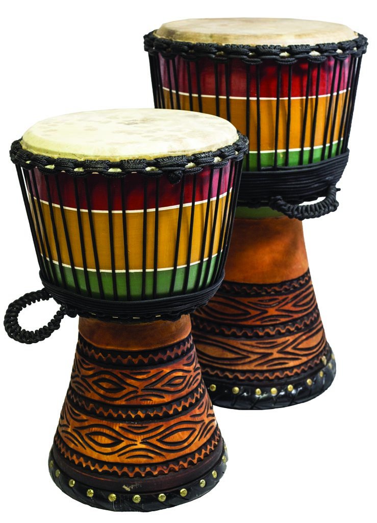 New Djembe Master Mali Style Rasta carv, 24" tall, 12.5-13" head