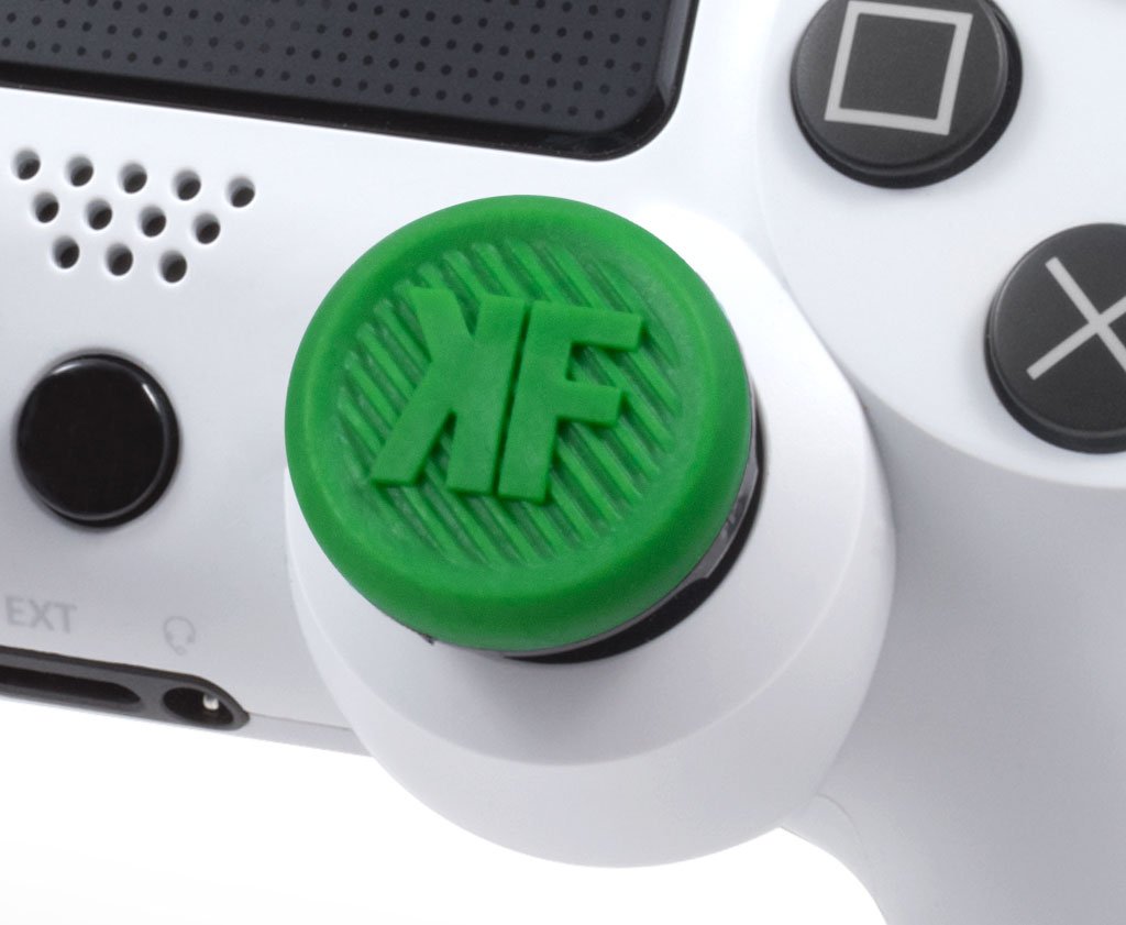 KontrolFreek GamerPack Alpha for PlayStation 4 (PS4) Controller | Performance Thumbsticks | 2 Low-Rise Concave, 2 Low-Rise | Green