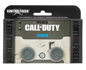 kontrolfreek fps freek call of duty wwii heritage edition for playstation 4 (ps4) controller | performance thumbsticks | 1 mid-rise, 1 high-rise concave | green