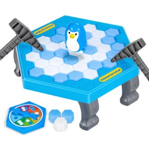 ss save penguin on ice game, penguin trap break ice activate family party ice breaking kids puzzle table knock block