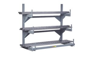 little giant cbr-2448 welded cantilever rack, stationary version, 24"w x 48"l, 51" height, 24" width, 4000 pounds load capacity, gray