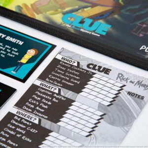 USAopoly CLUE: Rick and Morty | Featuring Characters from The Adult Swim TV Show Rick & Morty | Collectible Clue Board Game | Perfect for Rick & Morty Fans