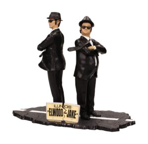 sd toys movie icons the blues brothers jake & elwood figure set, 7"