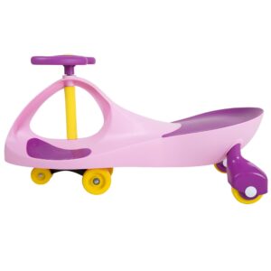 Lil' Rider Wiggle Car Ride On Toy – No Batteries, Gears or Pedals – Twist, Swivel, Go – Outdoor Ride Ons for Kids 3 Years and Up, M370049, Large, Pink