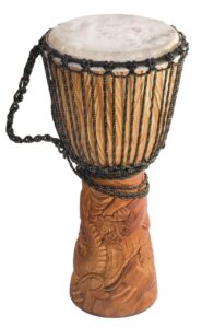 djembe standard dragon, 24" tall, 10-11" head