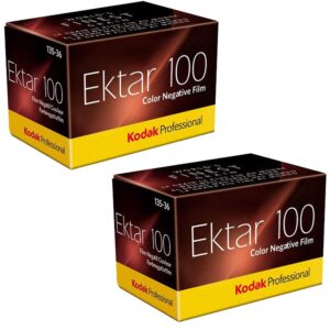 kodak ektar 100 professional iso 100, 35mm, 36 exposures, color negative film (pack of 2)