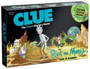 usaopoly clue: rick and morty | featuring characters from the adult swim tv show rick & morty | collectible clue board game | perfect for rick & morty fans