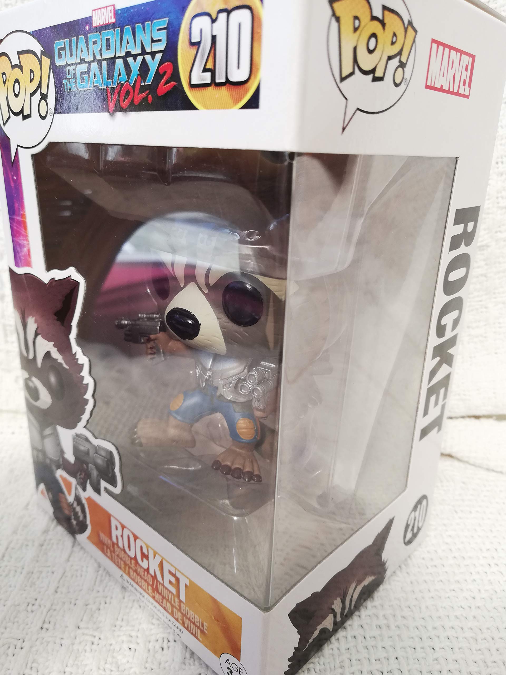 Funko Pop Vinyl Marvel Guardians of the Galaxy Vol. 2 Rocket Raccoon Exclusive Bobblehead Figure 210