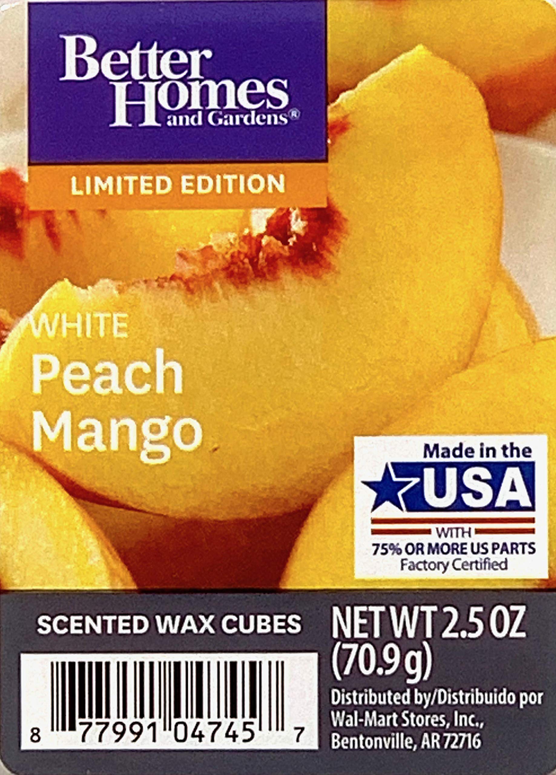 Better Homes and Gardens White Peach Mango Scented Wax Cubes - 4-Pack