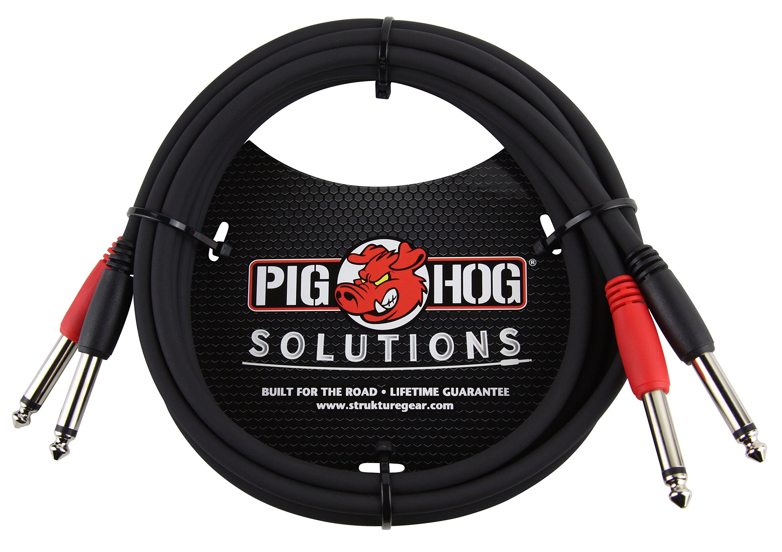 Pig Hog PD-21410 Dual 1/4" Mono (Male) Cable, 10 Feet