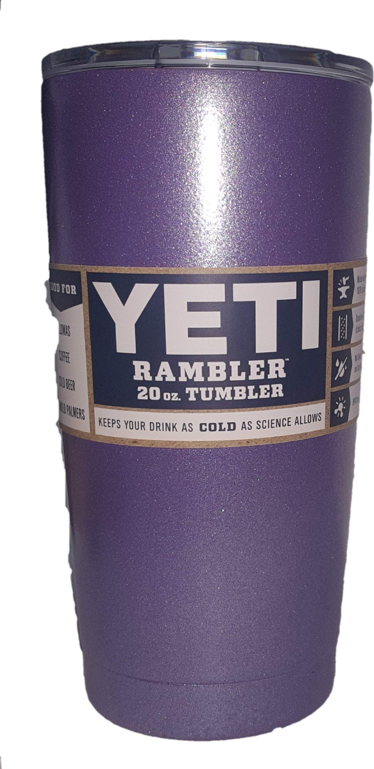 YETI Rambler Tumbler 20-ounce, Stainless Steel, with New Magslide Lid, Custom Colors (Frosted Purple)