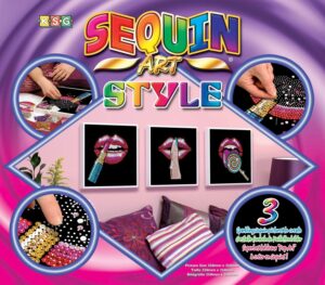 sequin art style pop art 3 arts & crafts kits