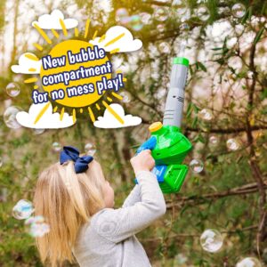 Maxx Bubbles Toy Bubble Leaf Blower with Non Toxic Refill Solution, Sturdy Plastic, Bubble Toys for Boys and Girls, Outdoor Summer Fun for Kids and Toddlers, 3+