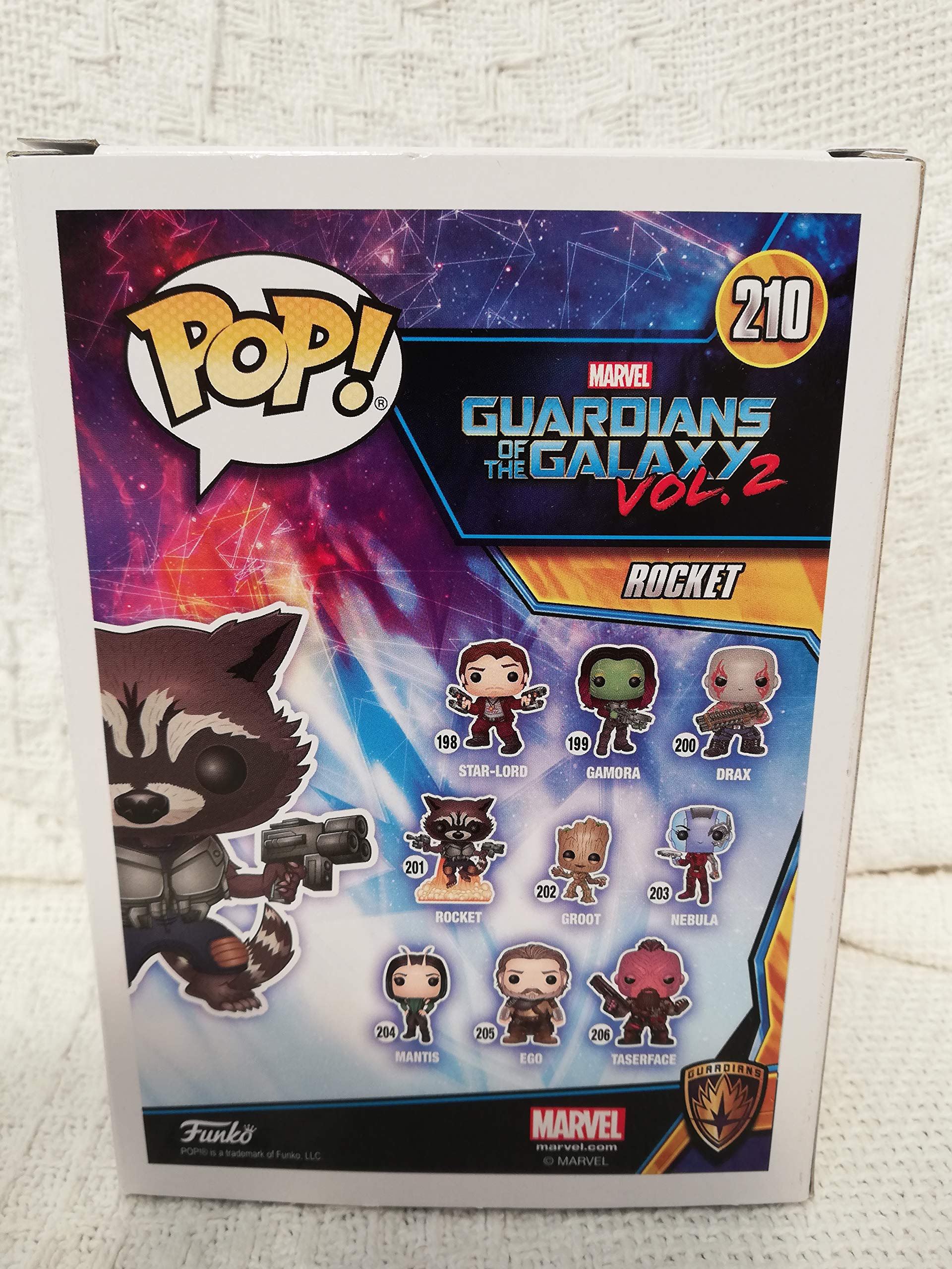 Funko Pop Vinyl Marvel Guardians of the Galaxy Vol. 2 Rocket Raccoon Exclusive Bobblehead Figure 210