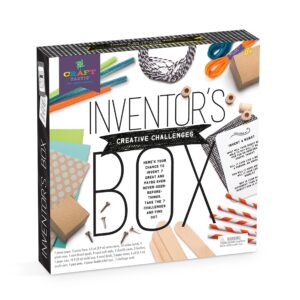 craft-tastic – inventor's box – arts and crafts steam kit includes 7 creative stem challenges, 96 months to 144 months