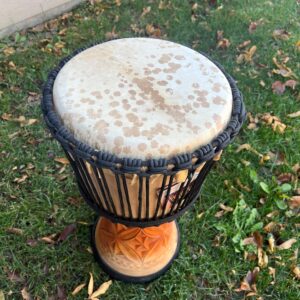 New Djembe Master Mali Style carv, 24" tall, 12" head