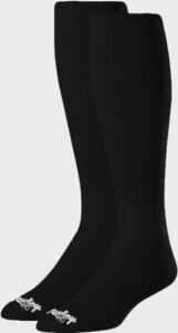 rawlings womens athletic baseball socks 2 pair (medium/black), black, medium us