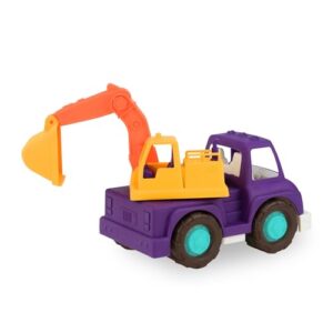 Battat- Wonder Wheels- Toy Excavator Truck – Digger Truck With Moveable Arm, Bucket, Cab – Construction Toy For Toddlers- Recyclable – 1 year +