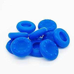 Ambertown Analog Silicone Thumb Stick Grip Joystick Caps Cover for PS4 PS3 Xbox 360 Xbox One Game Controllers (4 x Blue)