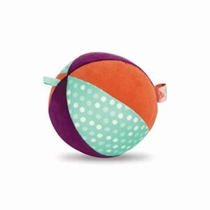 b. toys- b. baby- large textured plush baby ball- chiming bell- gross motor skills & sensory development- for babies & toddlers- make it chime- 6 months +